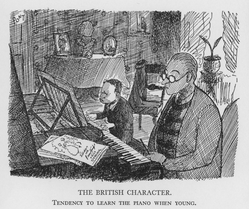 The British Character, Tendency to learn the piano when young