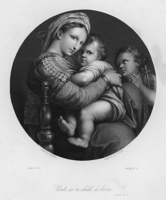 The Holy Family, Isaiah IX, 6 by after Raphael