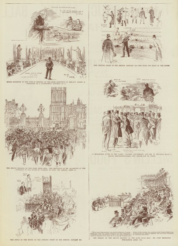 The Home Rule Session, Some Daily Graphic Sketches in the Commons