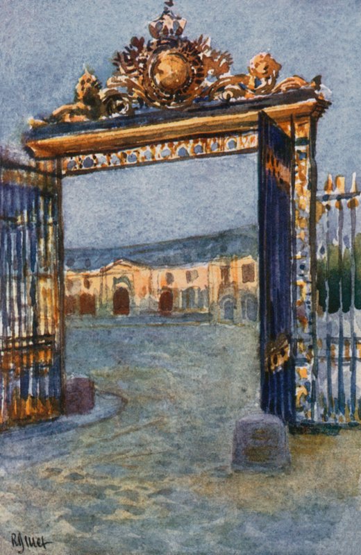 Gateway of Palace, and Grand Stables, Versailles