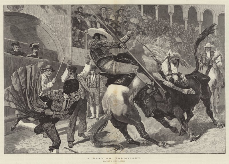 A Spanish Bull-Fight by Richard Caton Woodville junior