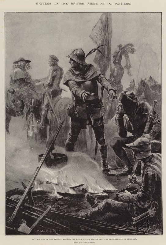 Battles of the British Army, Poitiers, the Morning of the Battle ...