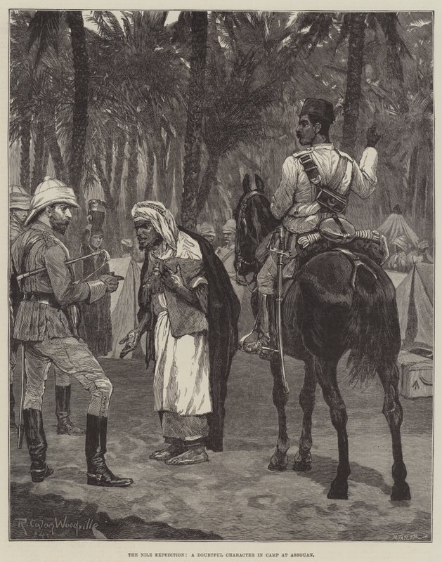 The Nile Expedition, a Doubtful Character in Camp at Assouan