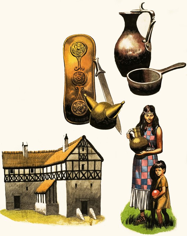 Roman artefacts by Ron Embleton: Buy fine art print