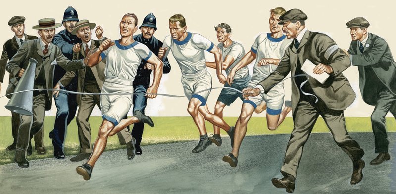 Running Race by Ron Embleton: Premium art reproduction