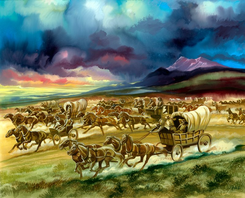 Settlers on a Land Race into Indian Territory
