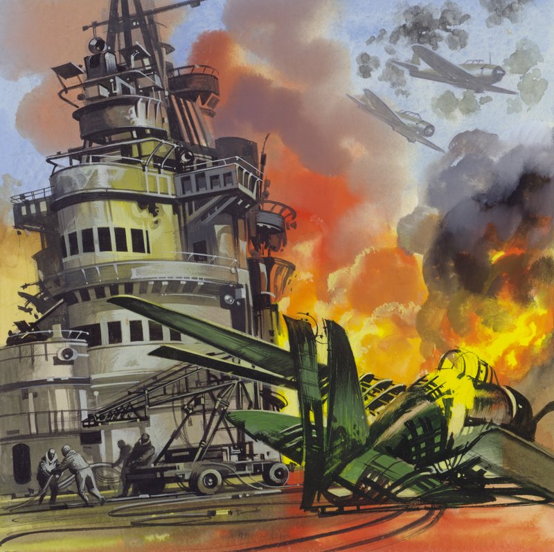 The Battle Of Midway by Ron Embleton: Buy fine art print
