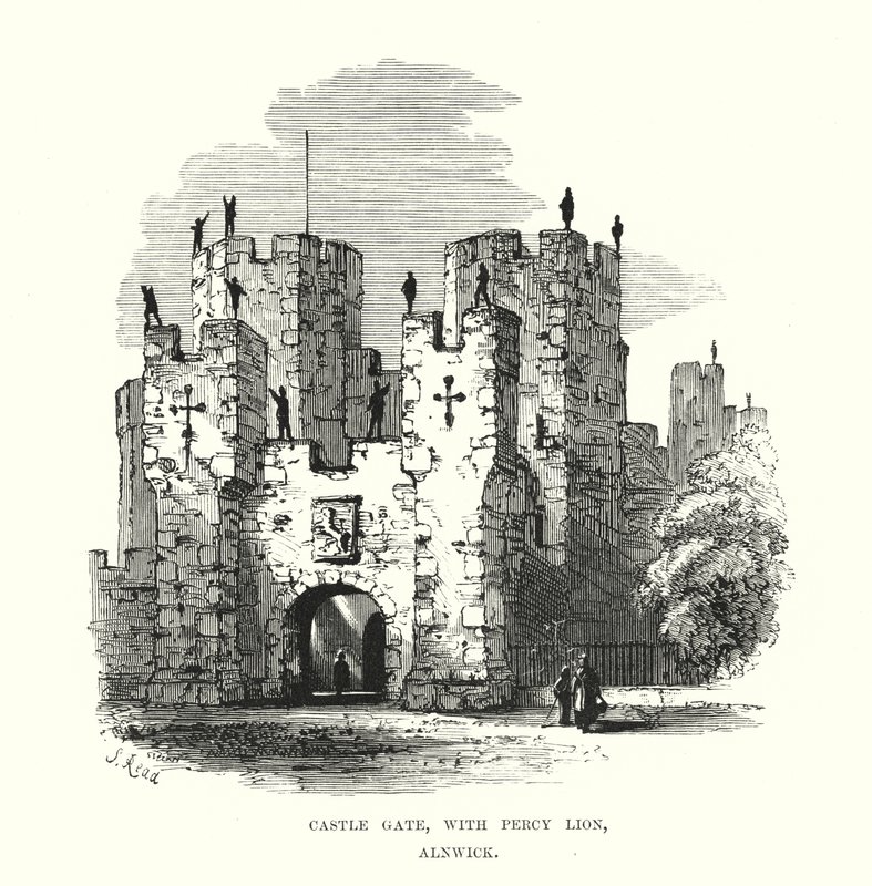 Castle Gate with Percy Lion, Alnwick by Samuel Read