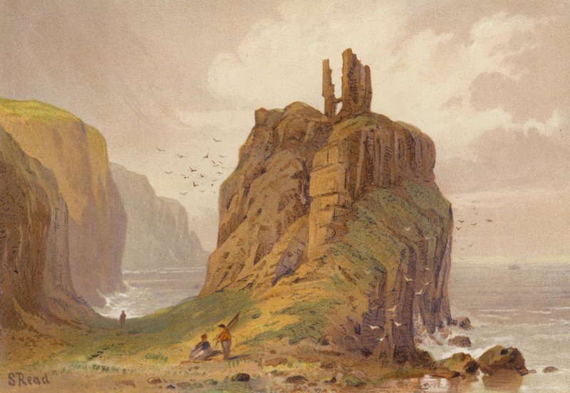 North of Ireland, Dunseverick Castle by Samuel Read