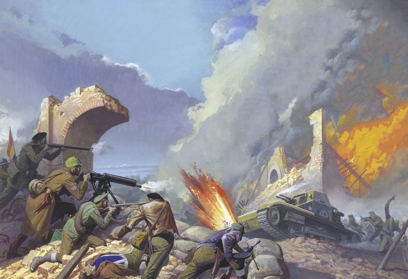 The Spanish Civil War by Severino Baraldi: Fine art print