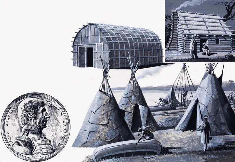 The homes of the different types of American Indians
