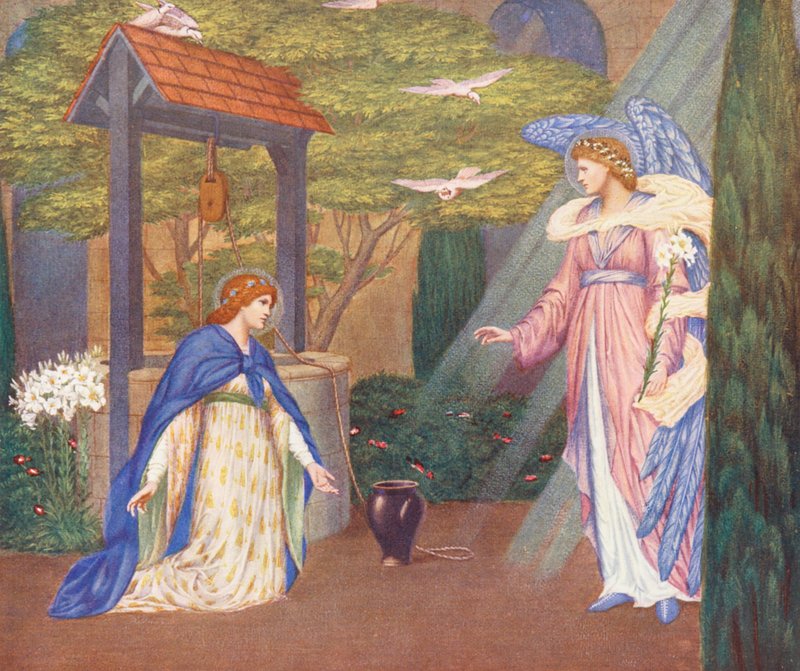 The Golden Legend: Mary at the well by Sidney Meteyard