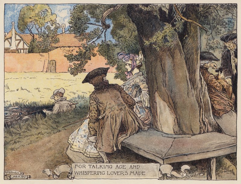 Illustration for The Deserted Village by Oliver Goldsmith