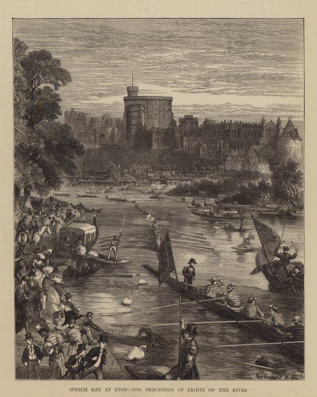 Speech Day at Eton, the Procession of Eights on the River