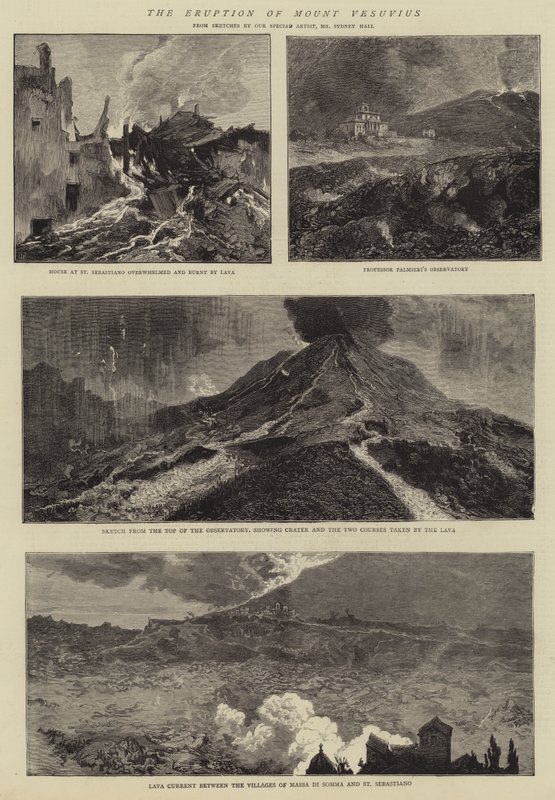 The Eruption of Mount Vesuvius by Sydney Prior Hall