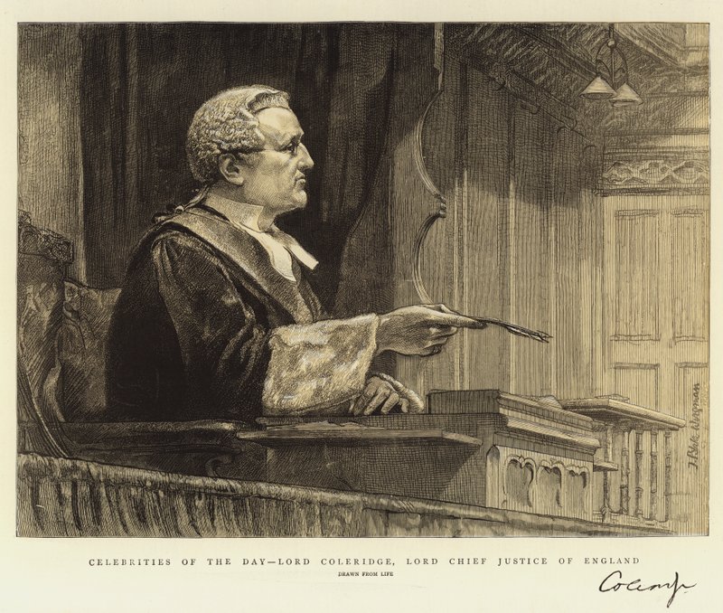 Celebrities of the Day, Lord Coleridge, Lord Chief Justice of England