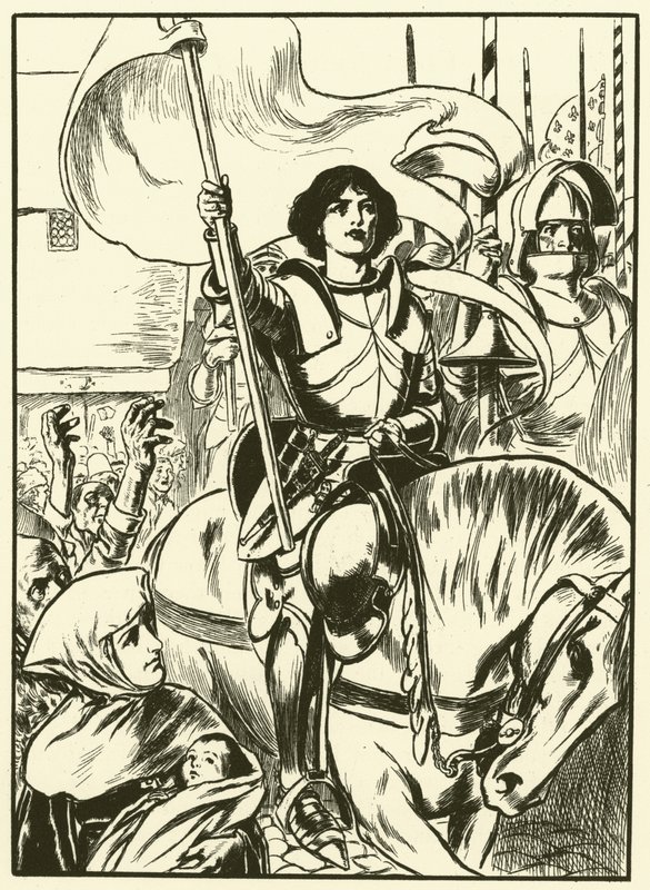 Joan at the Head of the Army by Thomas Heath Robinson