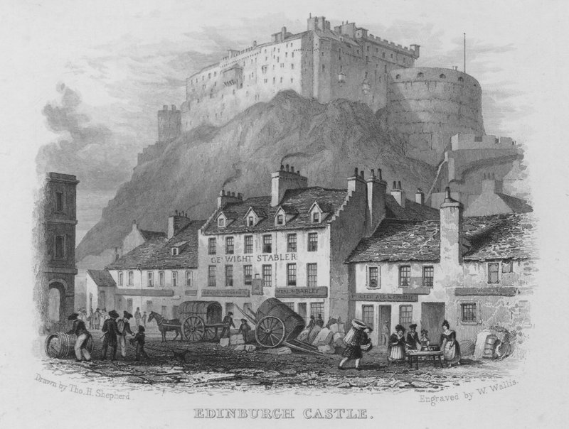 Edinburgh Castle by Thomas Hosmer Shepherd: Fine art print