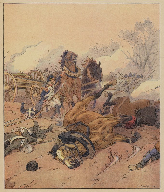 French troops capturing the enemy lines at the Battle of Wissembourg ...