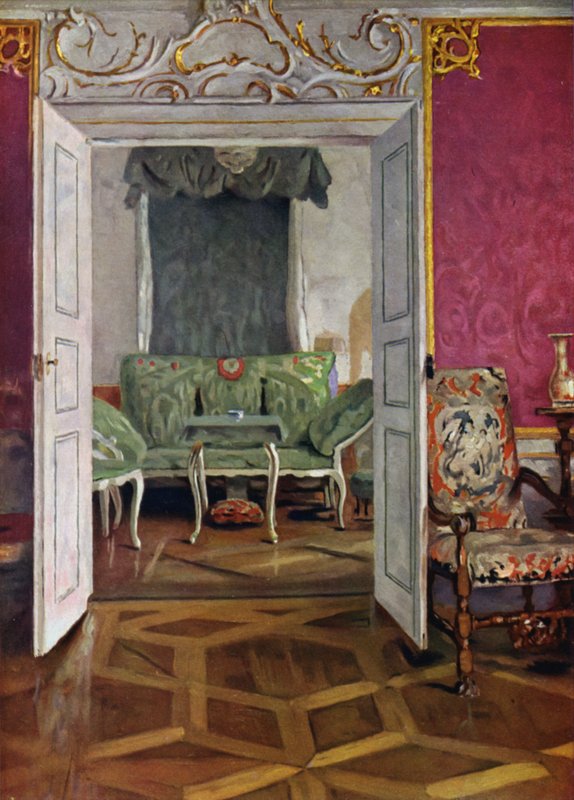 Boudoir in Castle Weikersheim, Wurttemberg, Decoration of the Rococo Period