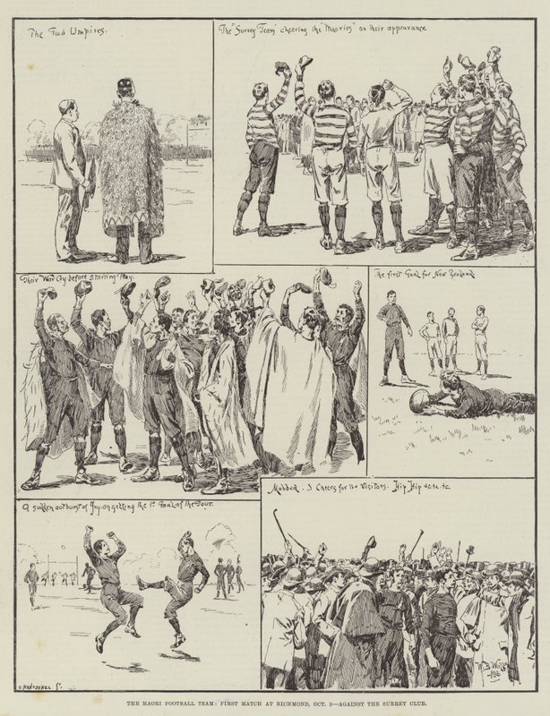 The Maori Football Team, First Match at Richmond, 3 October, against ...