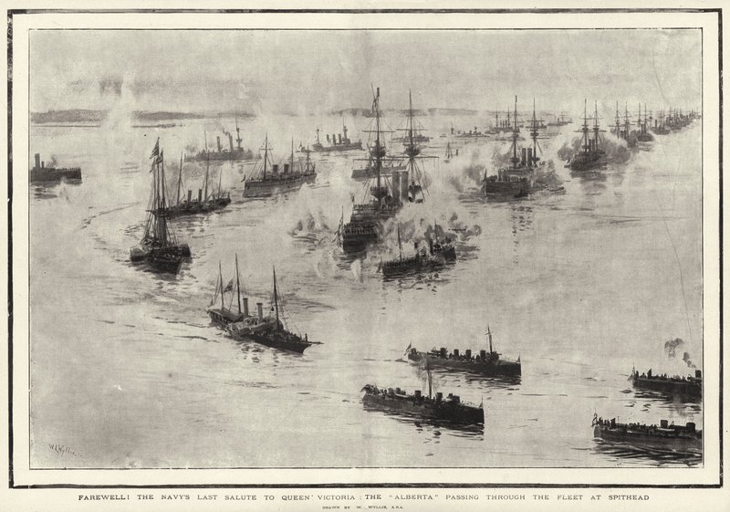 Farewell! The Navy's Last Salute to Queen Victoria, the Alberta Passing ...
