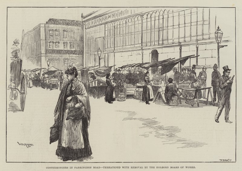Costermongers in Farringdon Road, threatened with Removal by the ...