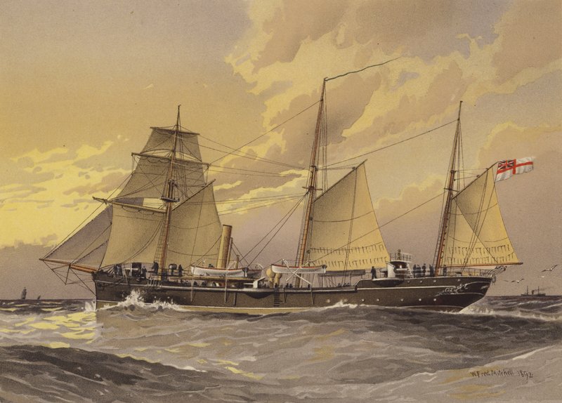 HMS Thrush, 1st Class Gunboat by William Frederick Mitchell