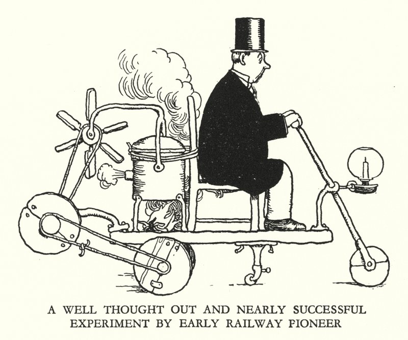 Illustration for Railway Ribaldry by W Heath Robinson