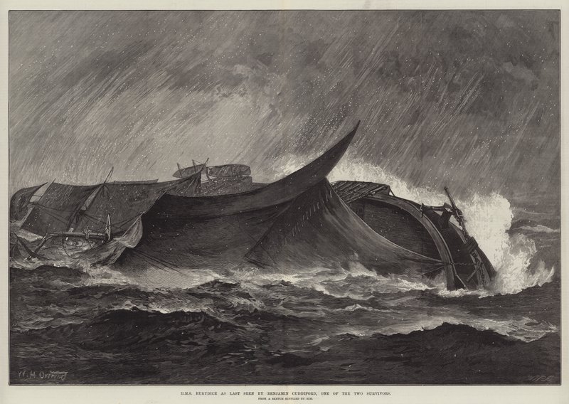 HMS Eurydice as Last Seen by Benjamin Cuddiford, One of the Two Survivors