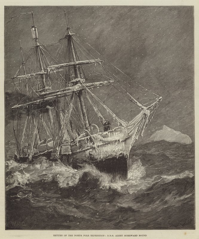 Return of the North Pole Expedition, HMS Alert Homeward Bound