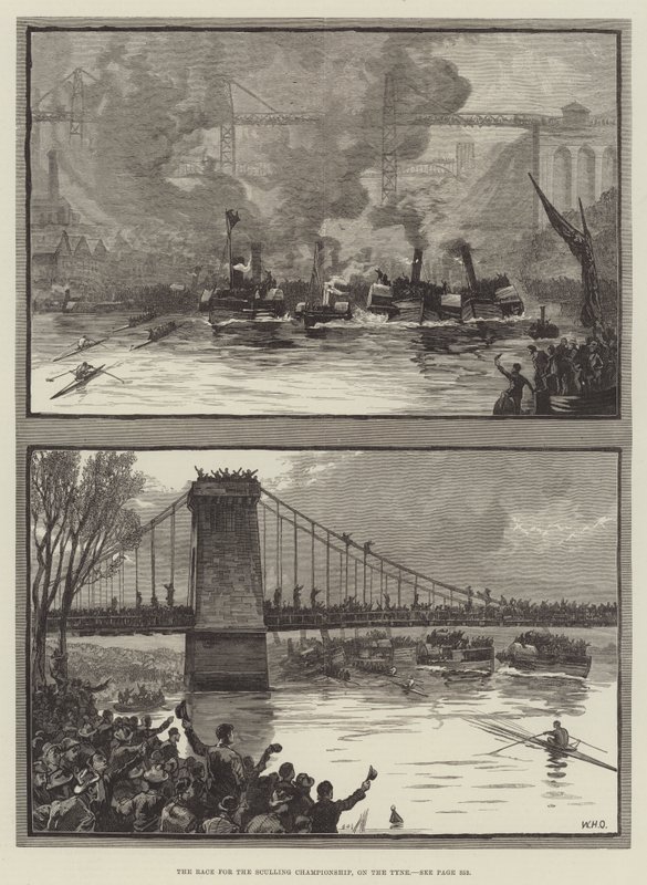 The Race for the Sculling Championship, on the Tyne
