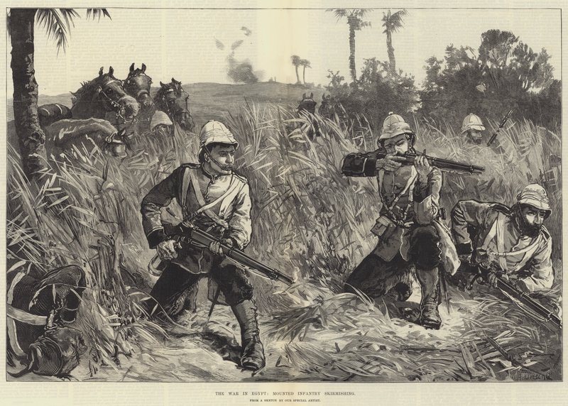 The War in Egypt, Mounted Infantry skirmishing