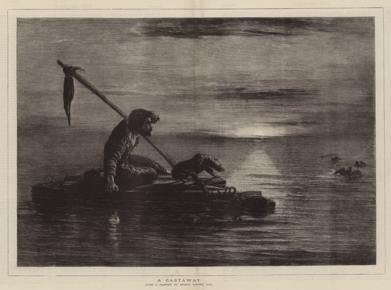 A Castaway by William James Linton: Buy fine art print