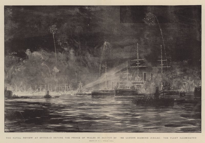 The Naval Review at Spithead Before the Prince of Wales in Honour of ...