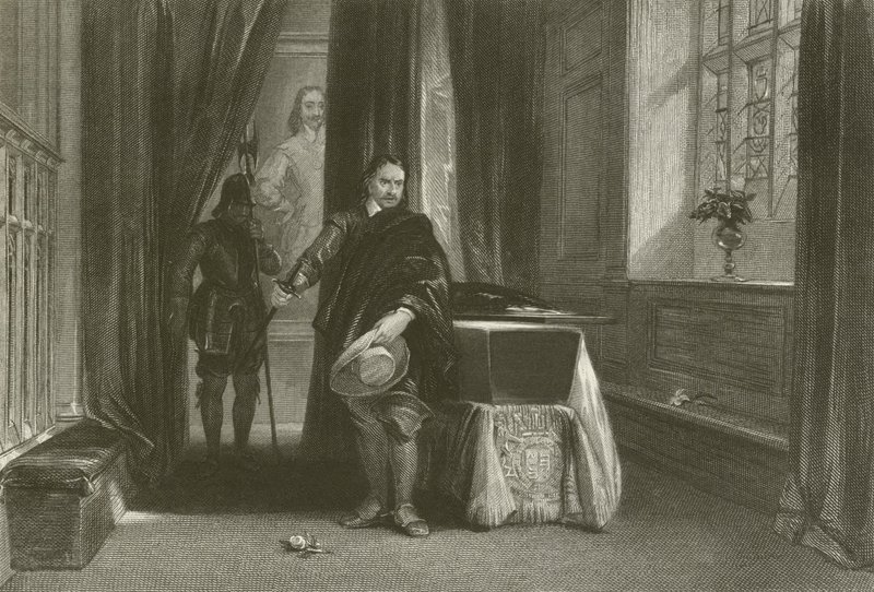Cromwell Viewing the Body of Charles I, A Shadow Moved Across His Forehead