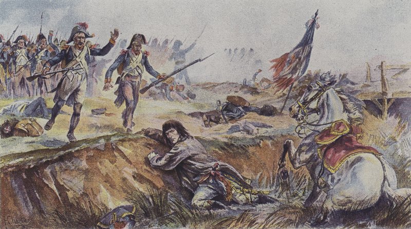 Napoleon Thrown from His Horse at the Battle of Arcole, Italy, 1796
