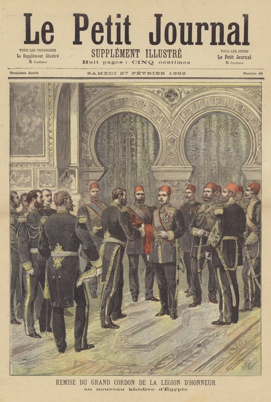 Presentation of the Sash of the Legion of Honour to the New Khedive of ...