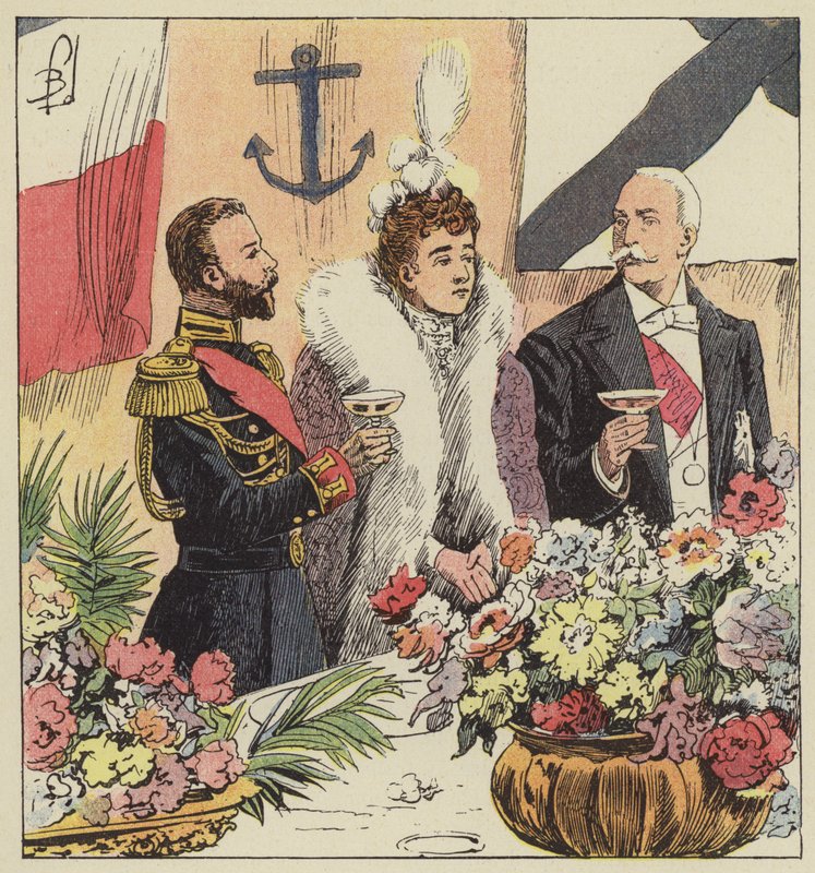 Tsar Nicholas II Proclaims the Franco-Russian Alliance on Board the Pothuau